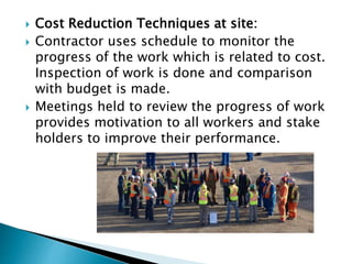 Reduction of cost in construction | PPTX