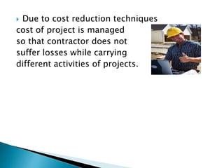 Reduction of cost in construction | PPTX