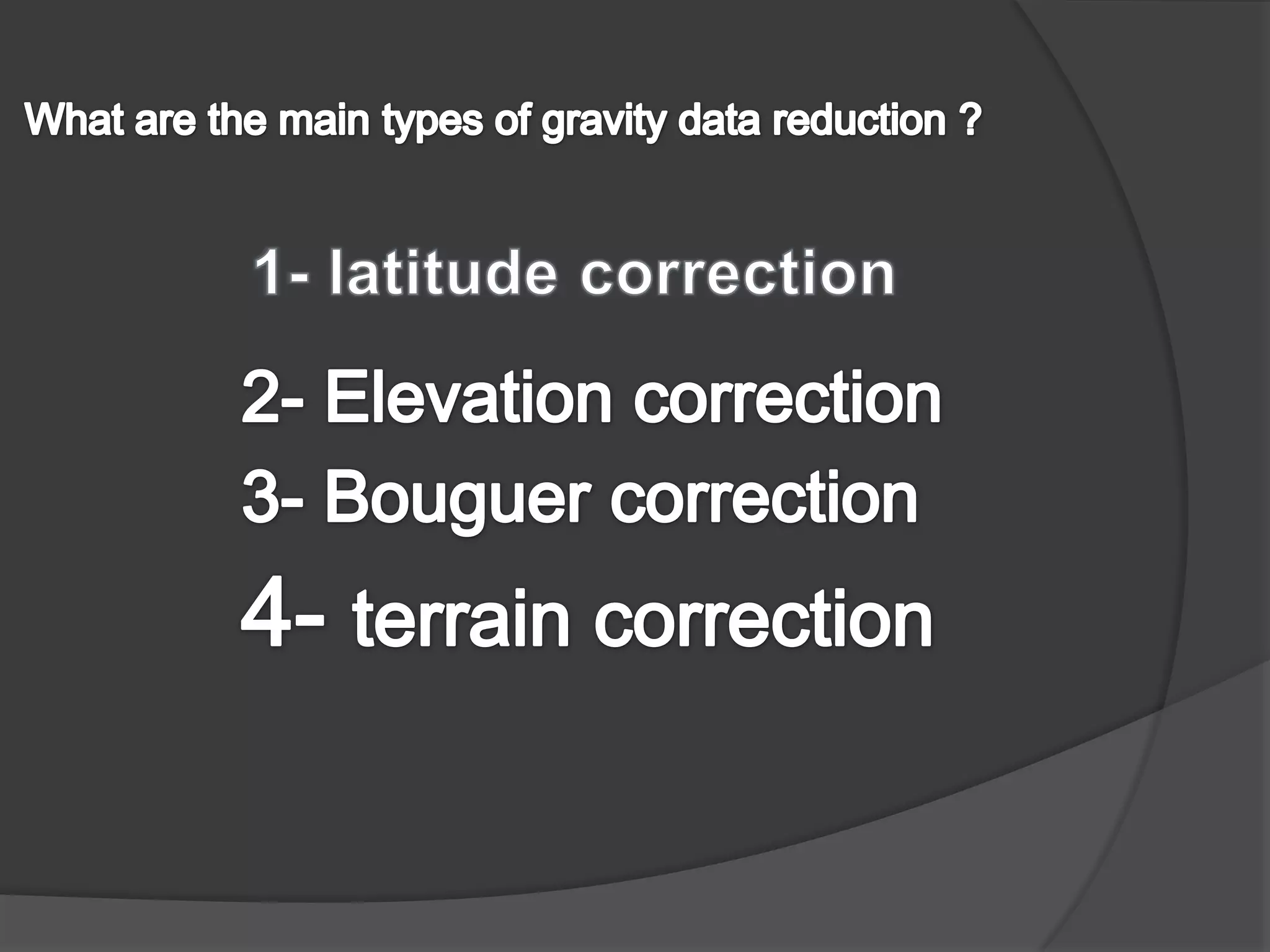 Reduction of gravity data | PPTX