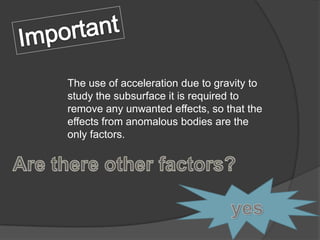 Reduction of gravity data | PPTX
