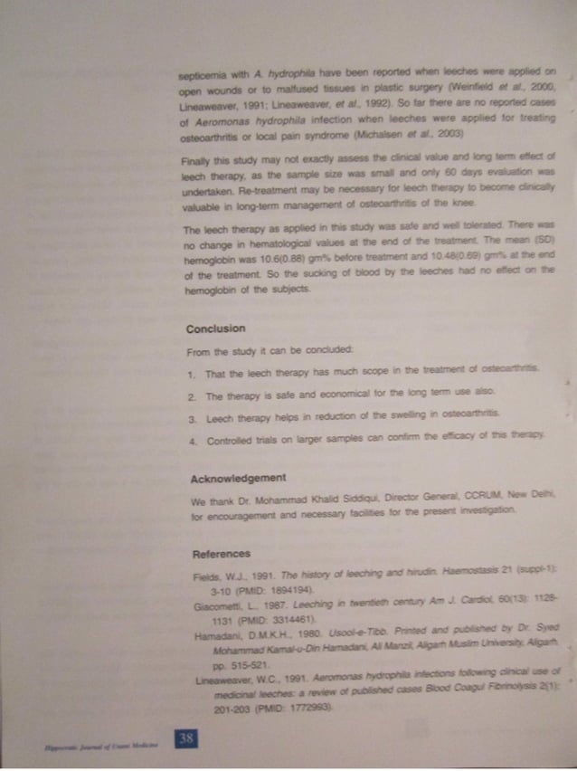 Reduction of joint swelling and symptomatic relief of osteoarthritis of ...