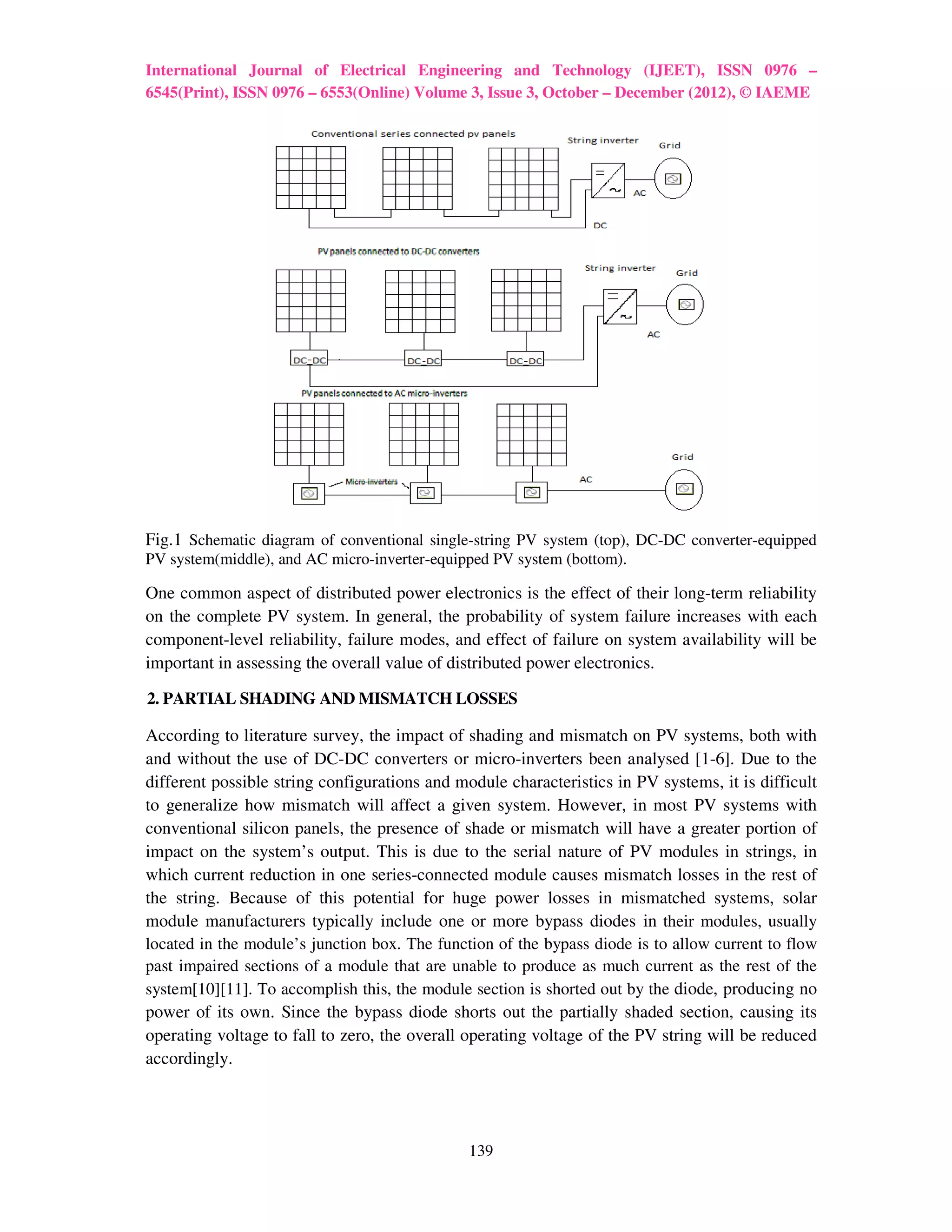 Reduction of mismatch and shading loss by use of distributed power ...