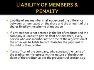Reduction of share capital | PPTX