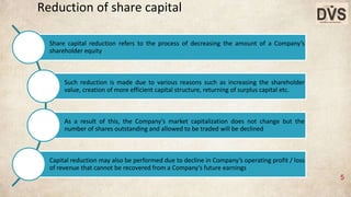 Reduction of share capital under Singapore Companies Act | PPTX
