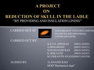 Reduction of skull in the ladle | PPTX