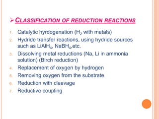 Reduction reactions | PPTX
