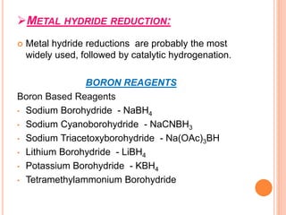 Reduction reactions | PPTX