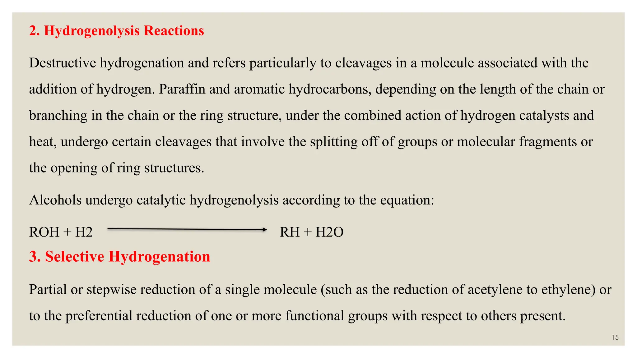 REDUCTION and catalytic hydrogenation and industrial case study | PPTX