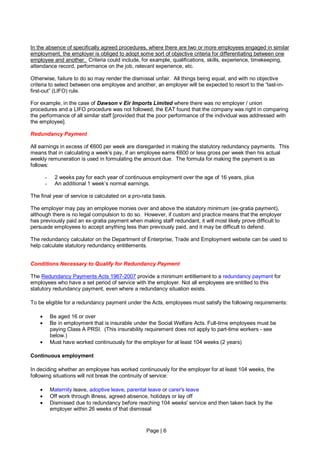 Redundancy - A Brief Guide | PDF