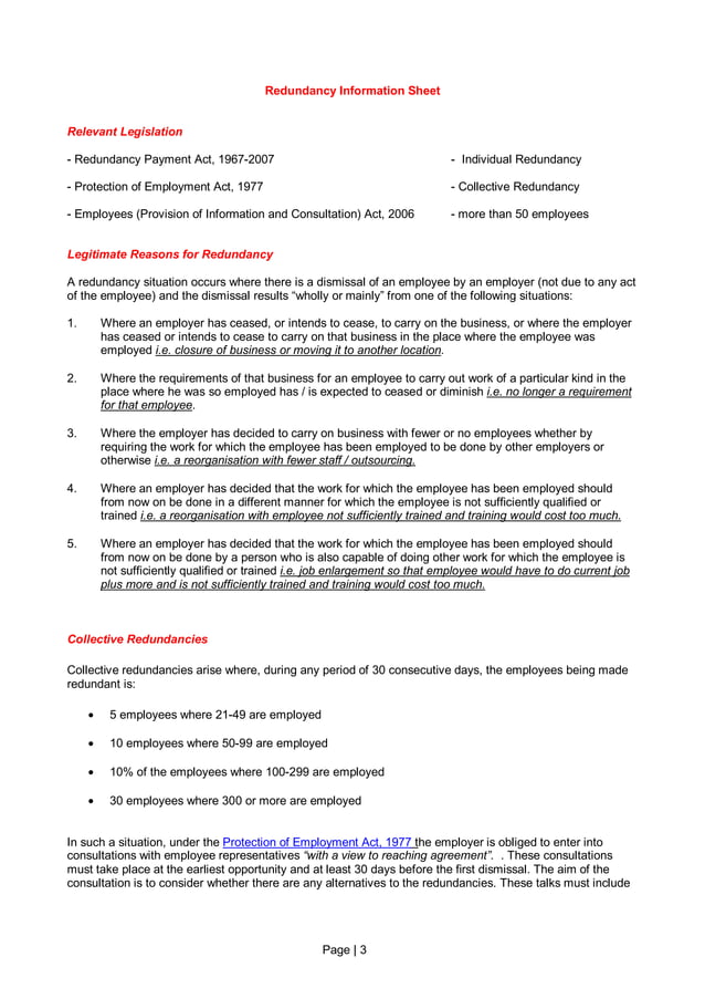 Redundancy - A Brief Guide | PDF