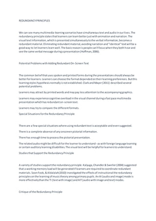 Redundancy principles | DOCX