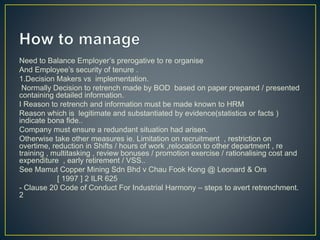 Redundancy, Retrenchment and Separation | PPTX