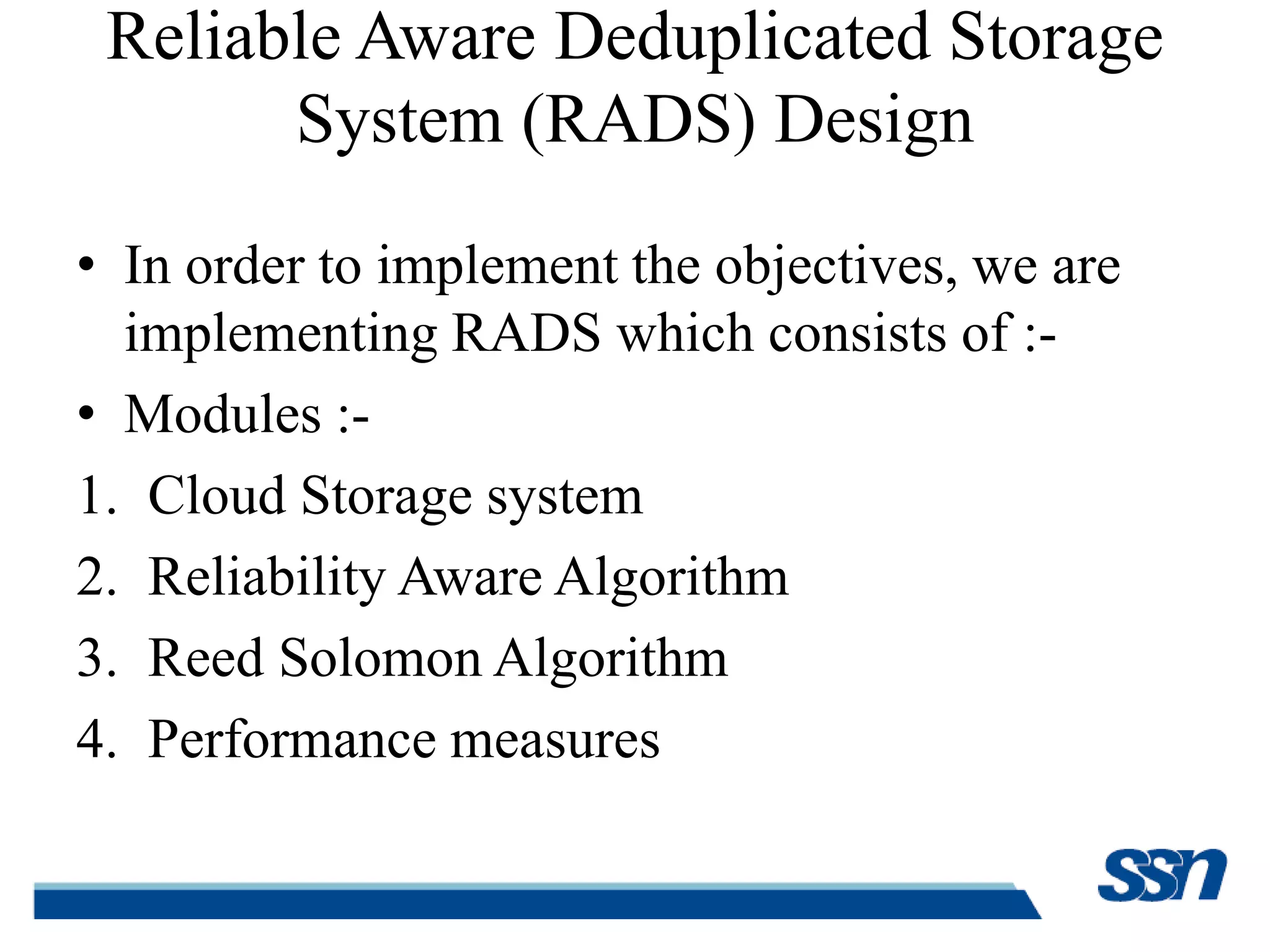 Redundancy schemes for deduplicated cloud storage systems | PPT