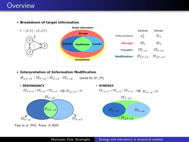 Redundancy and synergy in dynamical systems | PPT