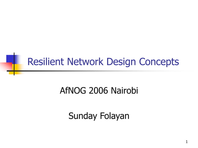 Resilient Network Design Concepts Educat | PPT