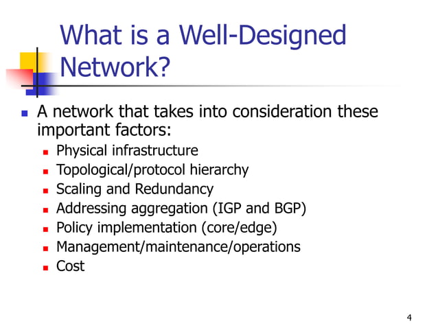 Resilient Network Design Concepts Educat | PPT