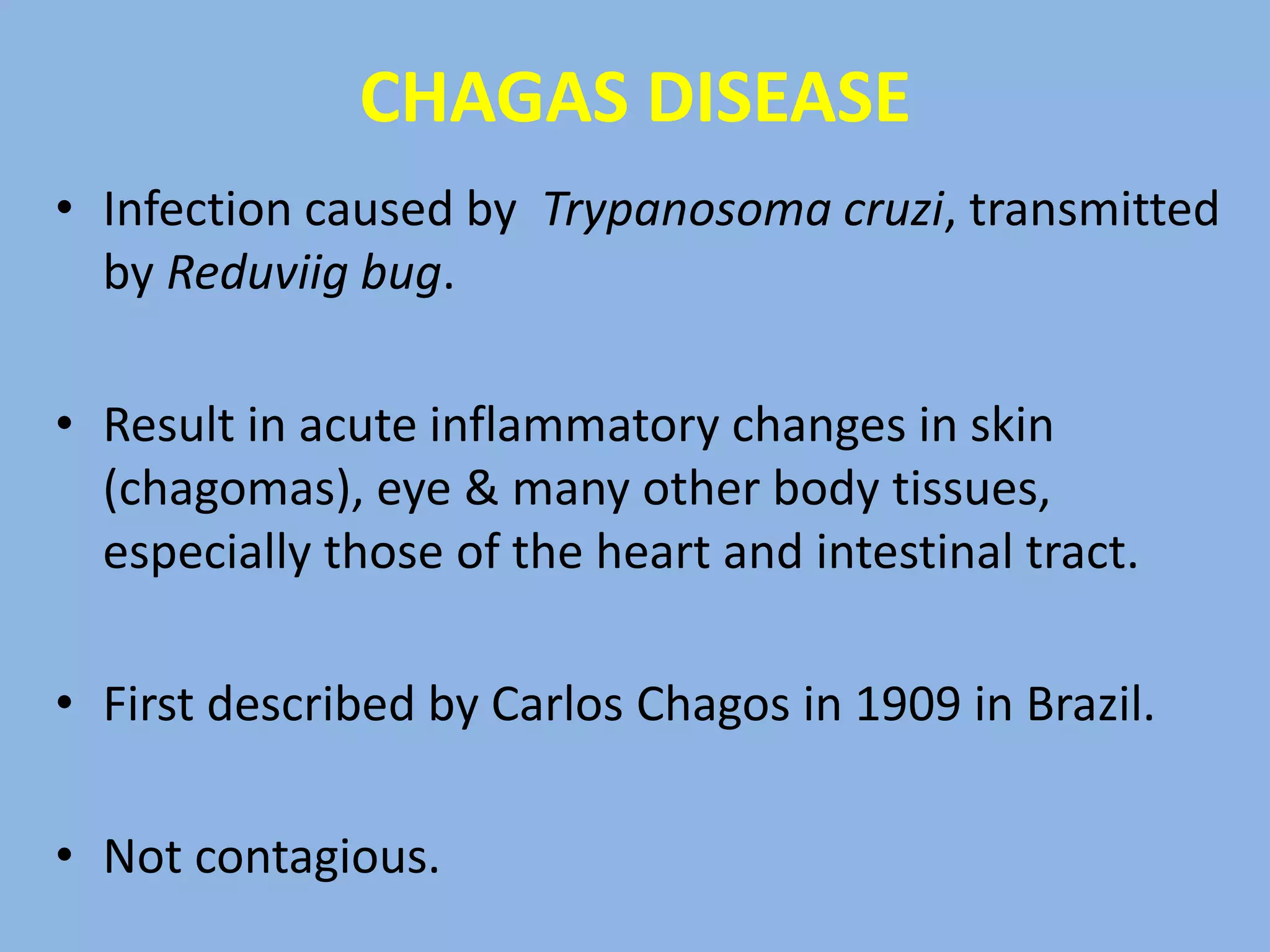 Reduviid bug And Chagas Disease | PPTX