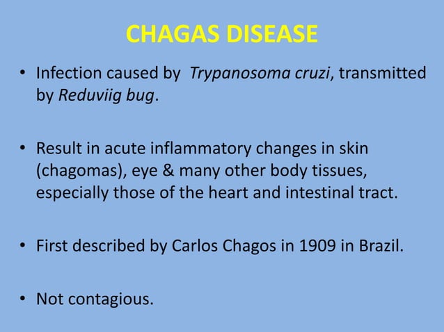 Reduviid bug,T. cruzi & Chagas disease | PPT