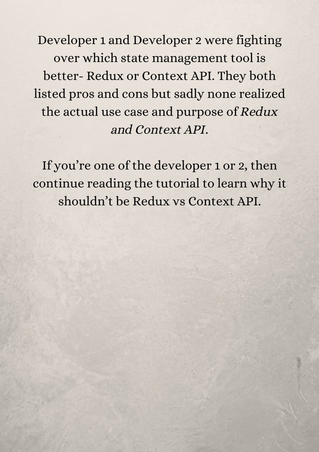 Redux and context api with react native app introduction, use cases ...