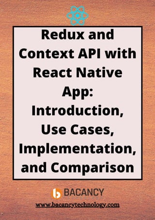 Redux and context api with react native app introduction, use cases ...