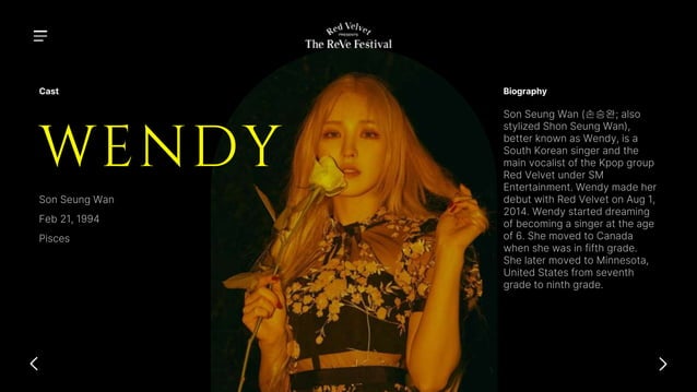 Red Velvet Presentation Template powerpoint | PPTX