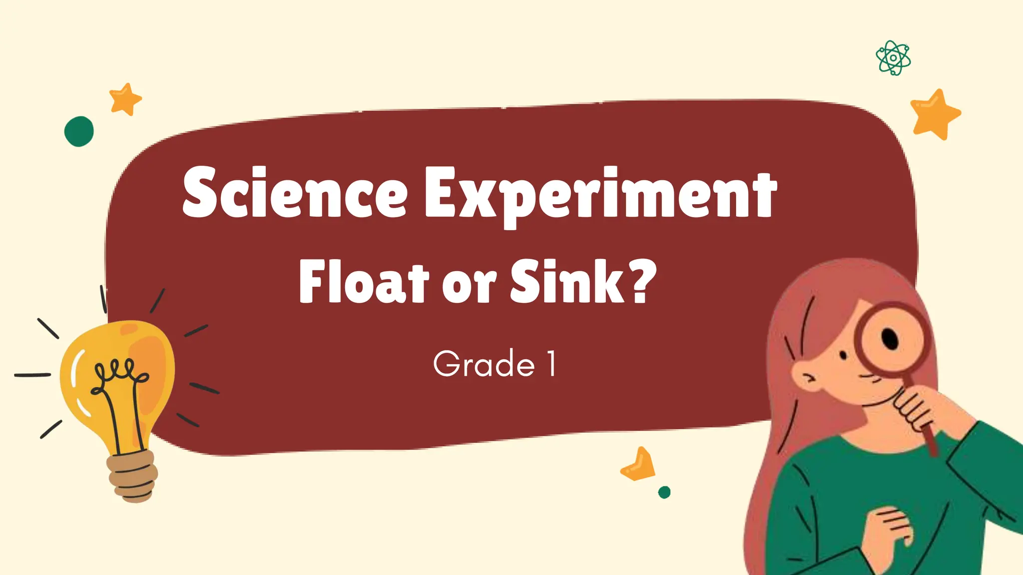 Red Yellow Colorful Illustrative Science Experiment Float or Sink ...