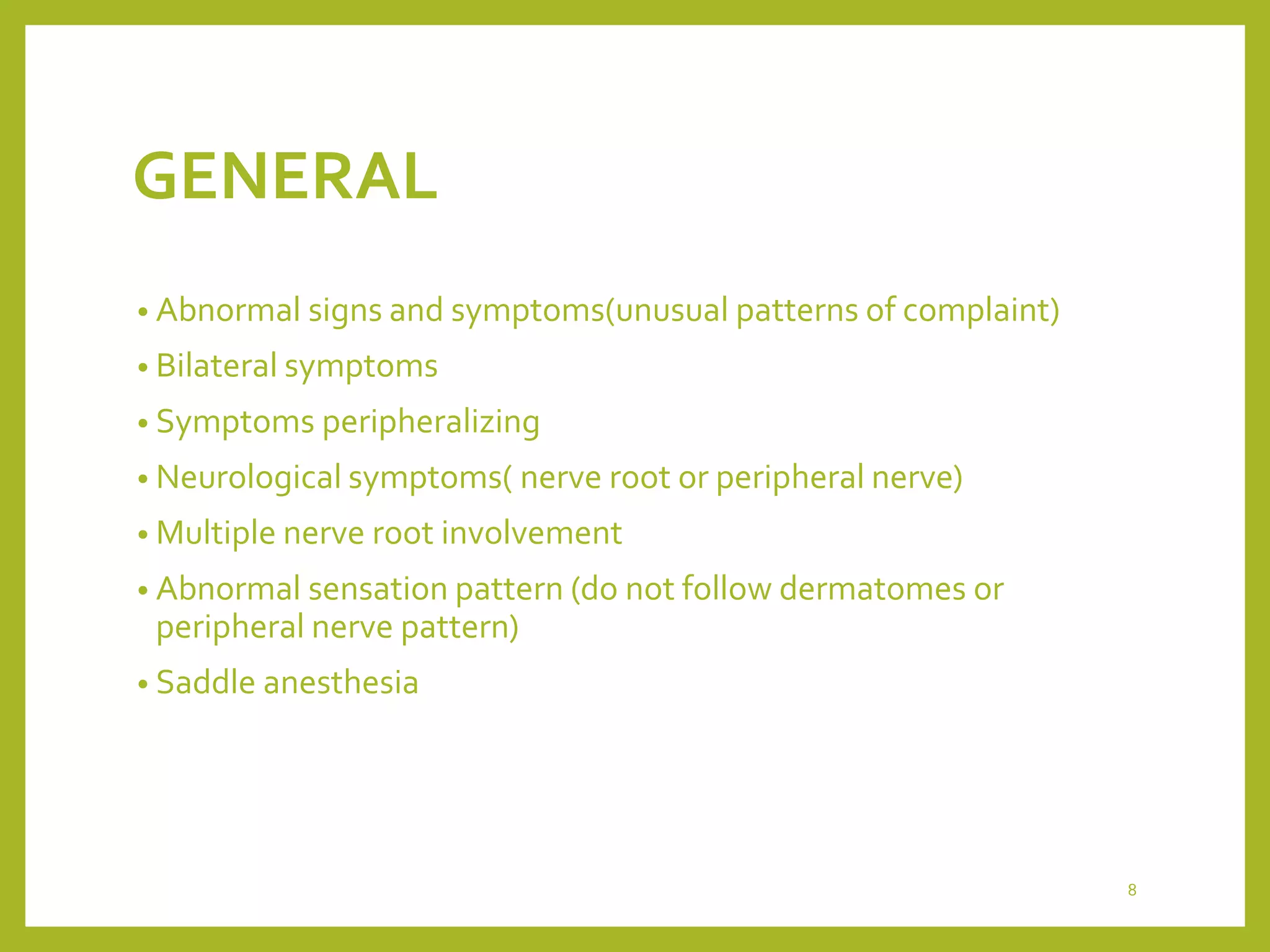 RED FLAGS AND YELLOW FLAGS ACCORDING TO SYSTEMS | PPTX