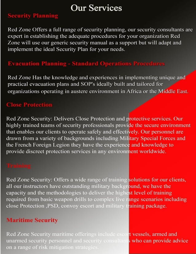 Red zone security english | PDF