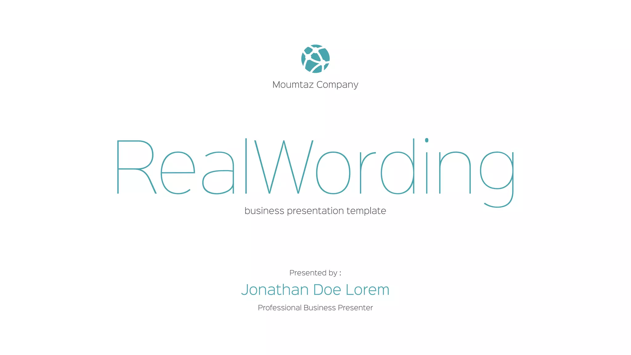 Real Wording Presentation Template | PDF