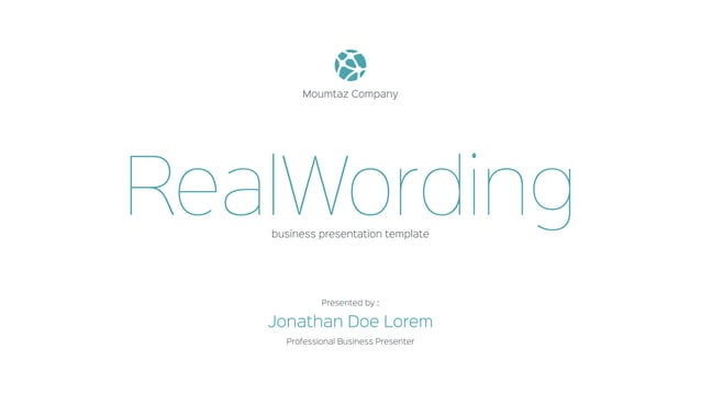 Real Wording Presentation Template | PDF