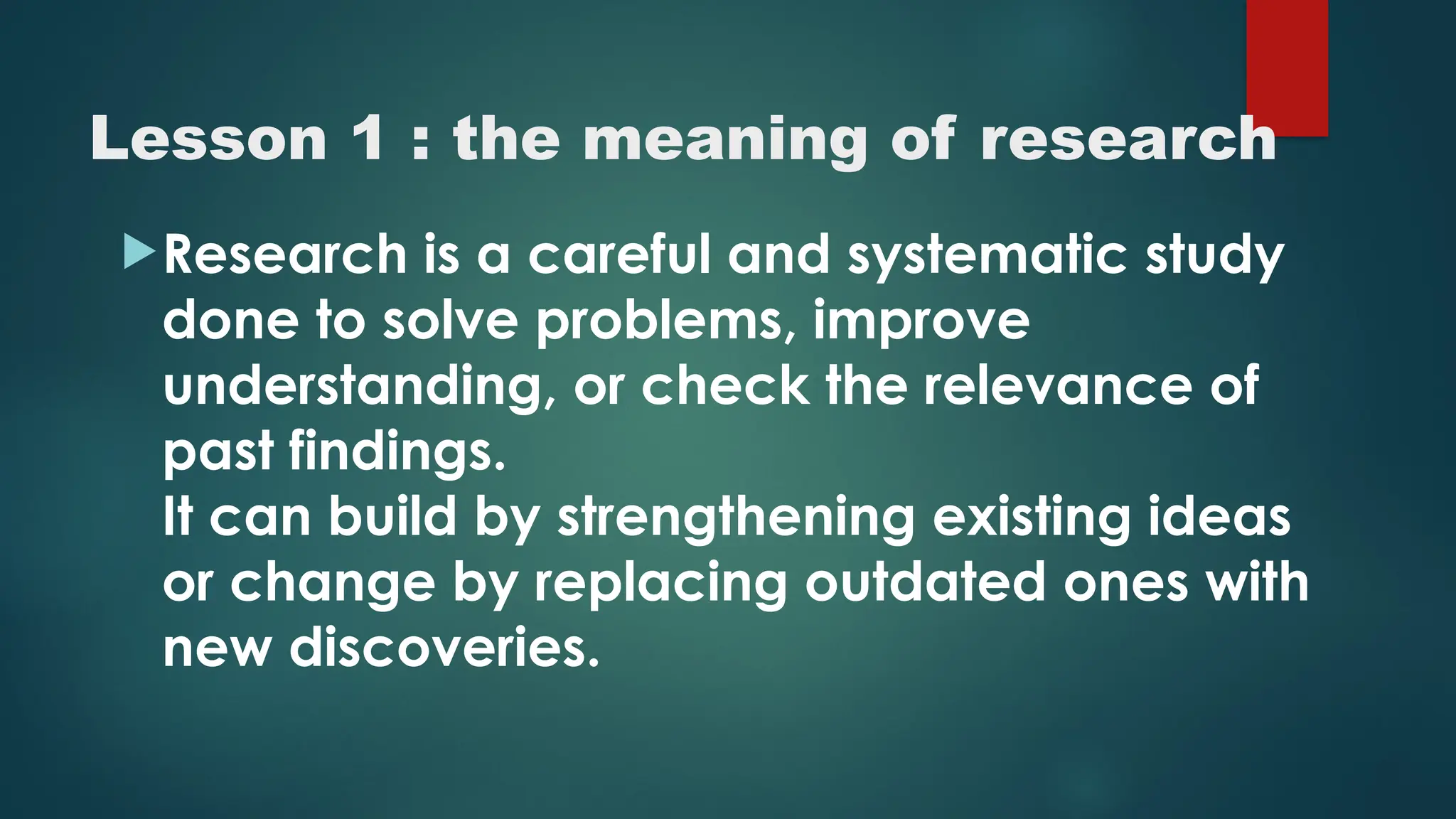 Research Paper Chapter 1 description and meaning | PPTX