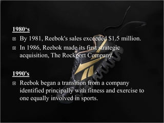 Reebok ppt presentation | PPSX