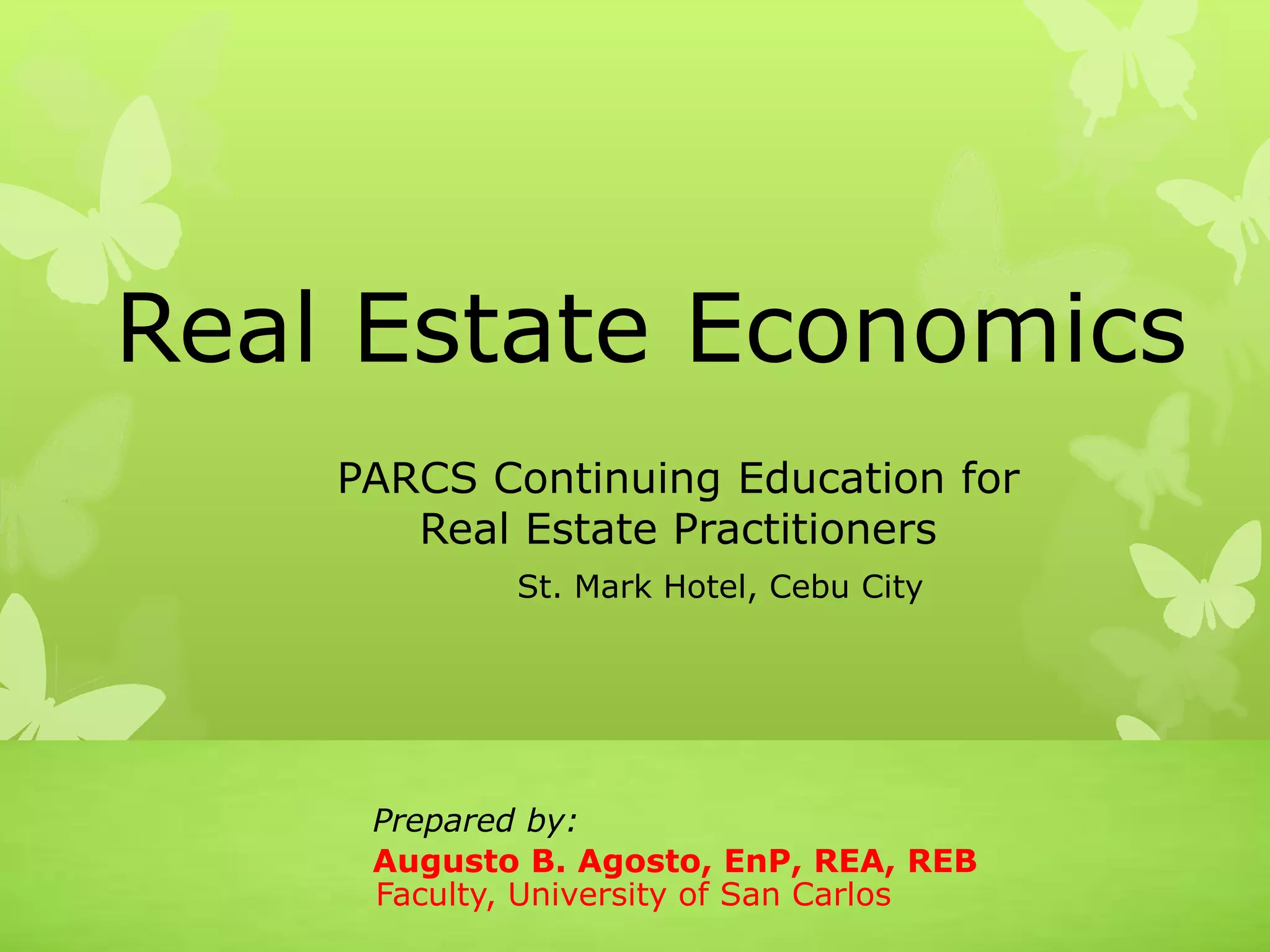 Real Estate Economics | PPTX