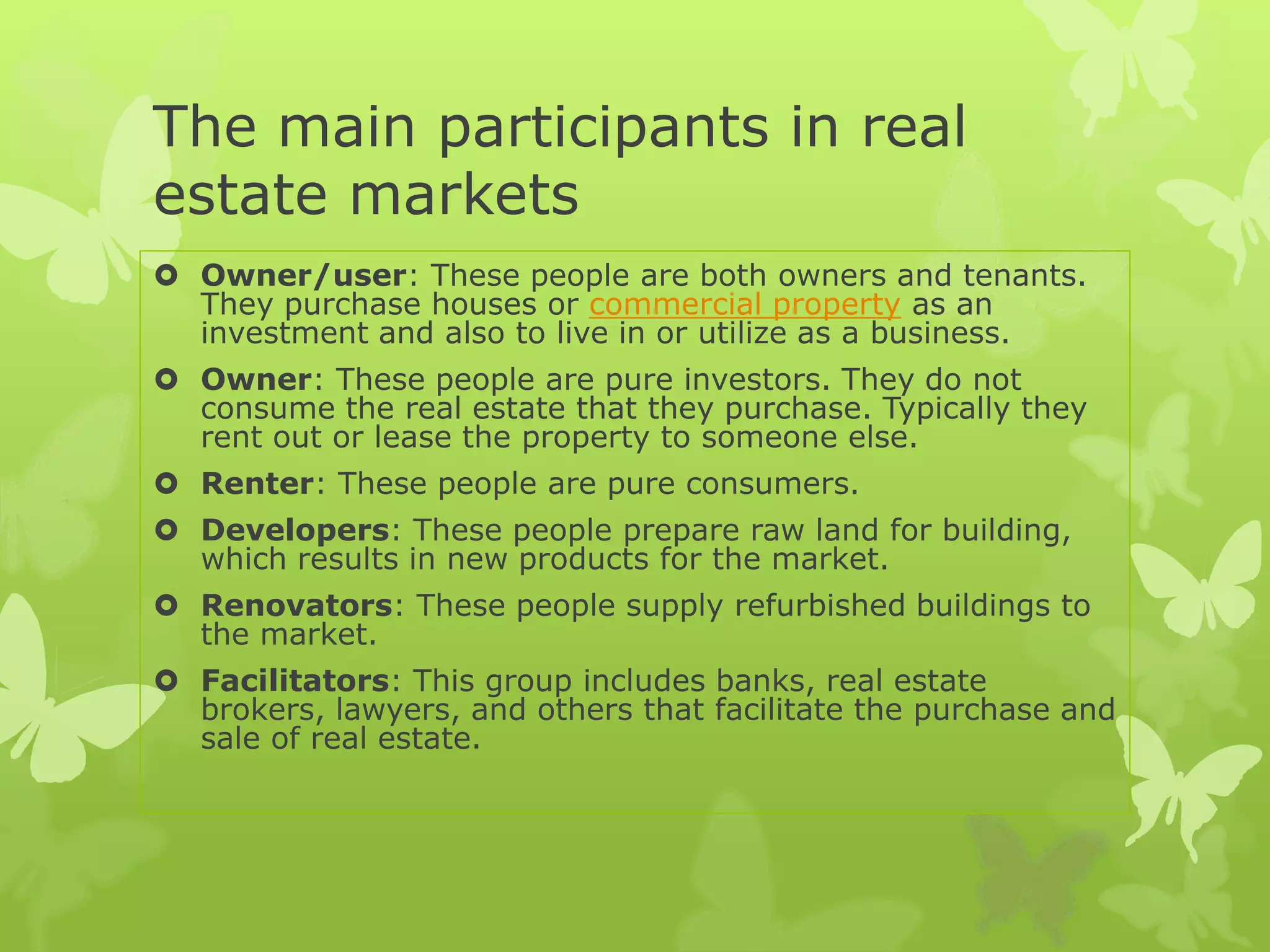 Real Estate Economics | PPTX