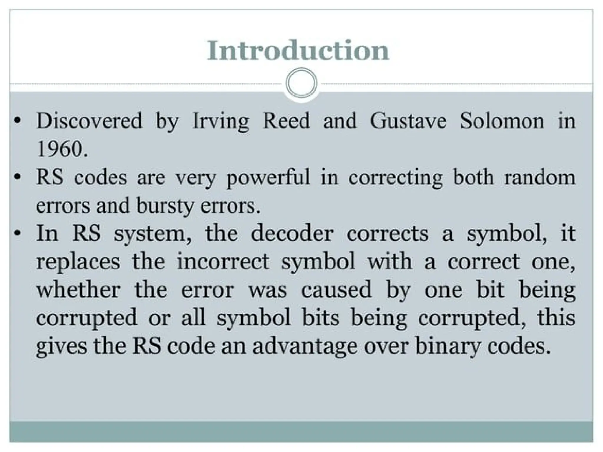 reed-solomon-encoder-and-decoder for correction | PPT