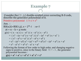 reed-solomon-encoder-and-decoder for correction | PPTX