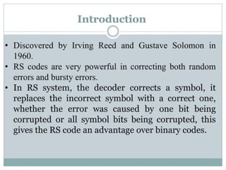 reed-solomon-encoder-and-decoder for correction | PPT