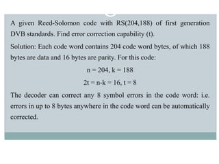 reed-solomon-encoder-and-decoder for correction | PPT