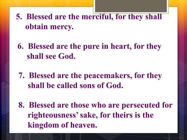 ReEd 102 Lesson 3 Beatitudes.ppt RELIGIOUS EDUCATION | PPT