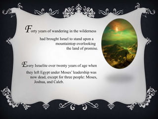 Entry into the Promise Land | PPTX