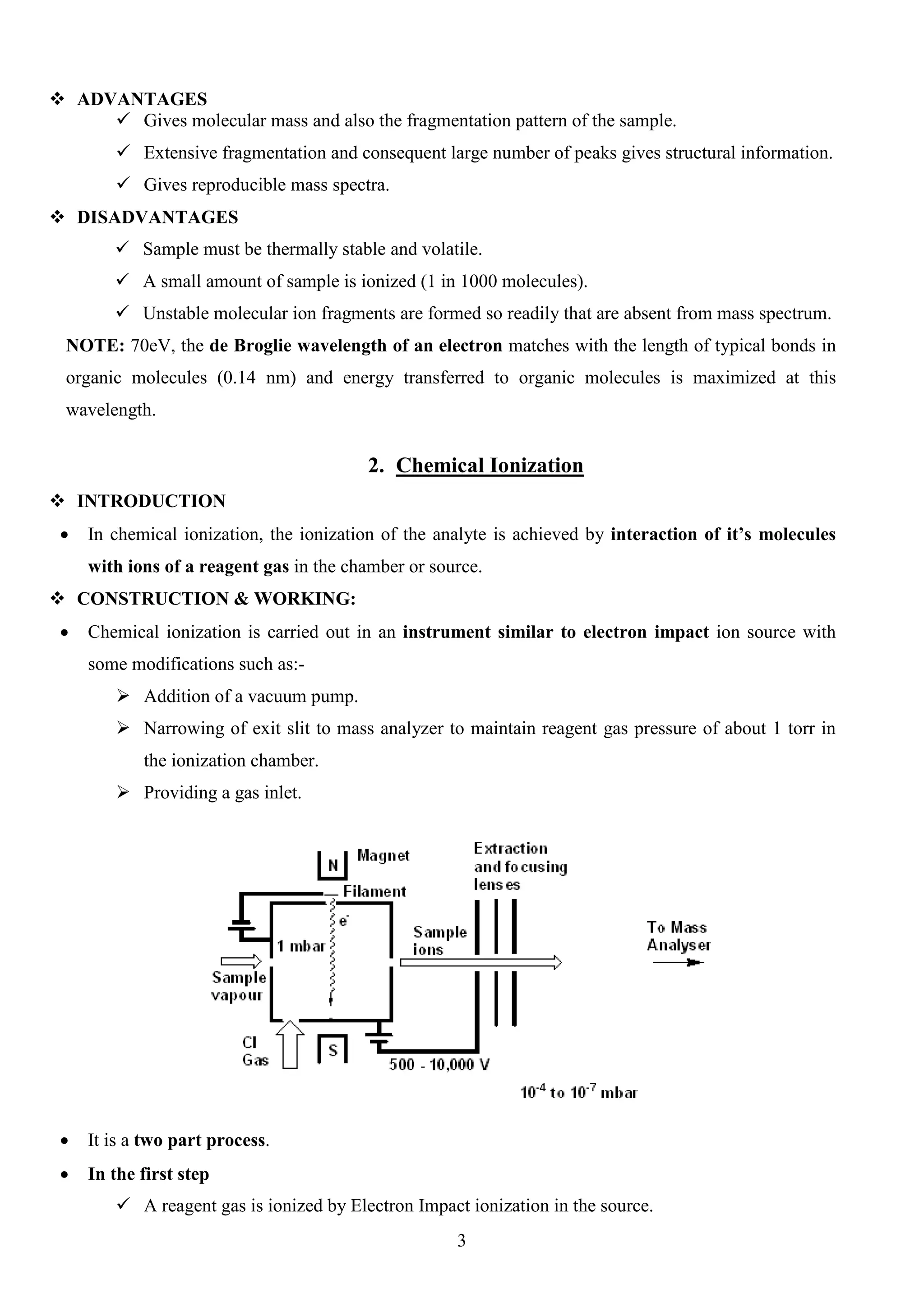 Ionizaion Techniques - Mass Spectroscopy | PDF
