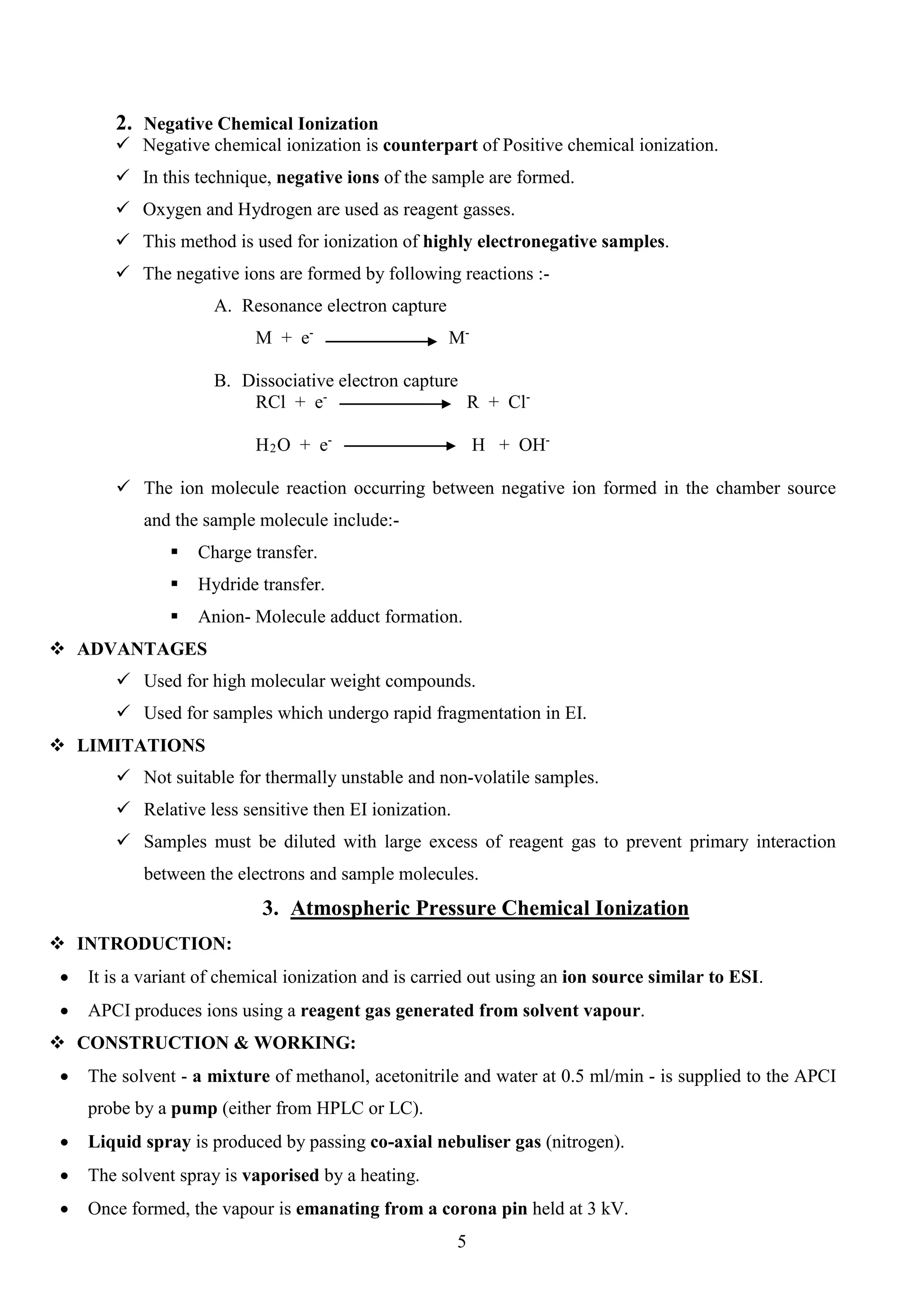 Ionizaion Techniques - Mass Spectroscopy | PDF