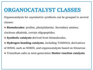 Transition Metal and Organo-Catalysis | PPTX
