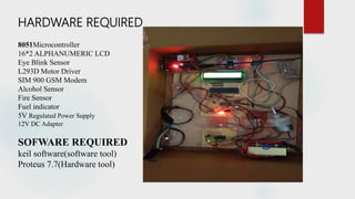 Drowsy Driver detection system | PPTX
