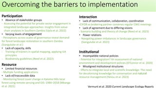 Lessons from operationalizing integrated landscape approaches | PPTX