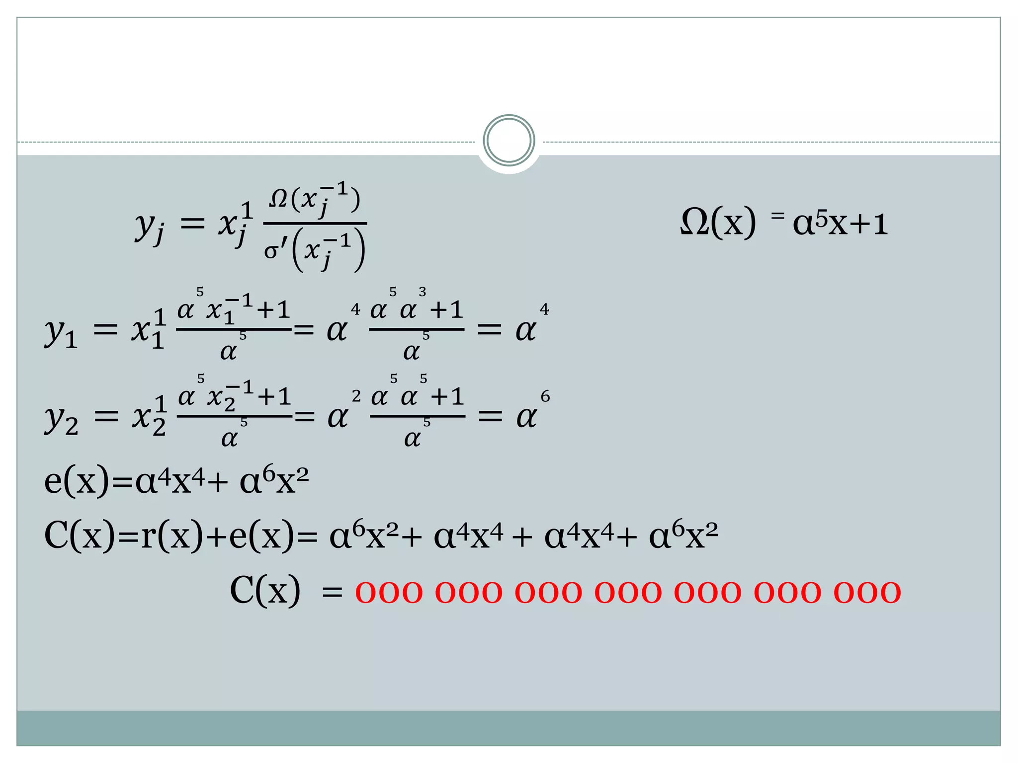 Reed solomon Encoder and Decoder | PPTX