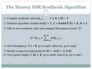 Reed solomon Encoder and Decoder | PPTX