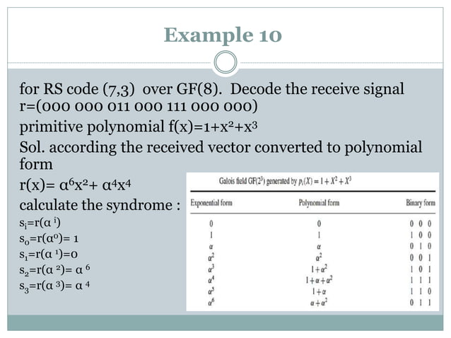 Reed solomon Encoder and Decoder | PPTX