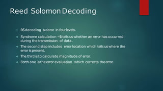 Reed solomon code | PPTX