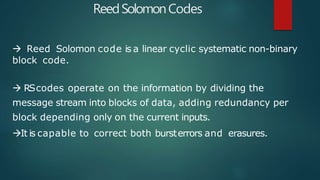 Reed solomon code | PPTX